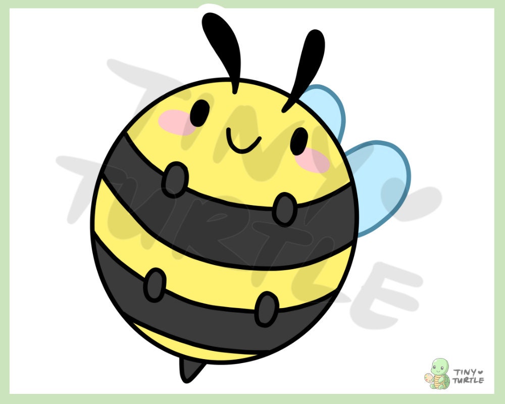 Cute Bee Themed Clipart Set Bees & Honey Kawaii Clipart Set Digital ...