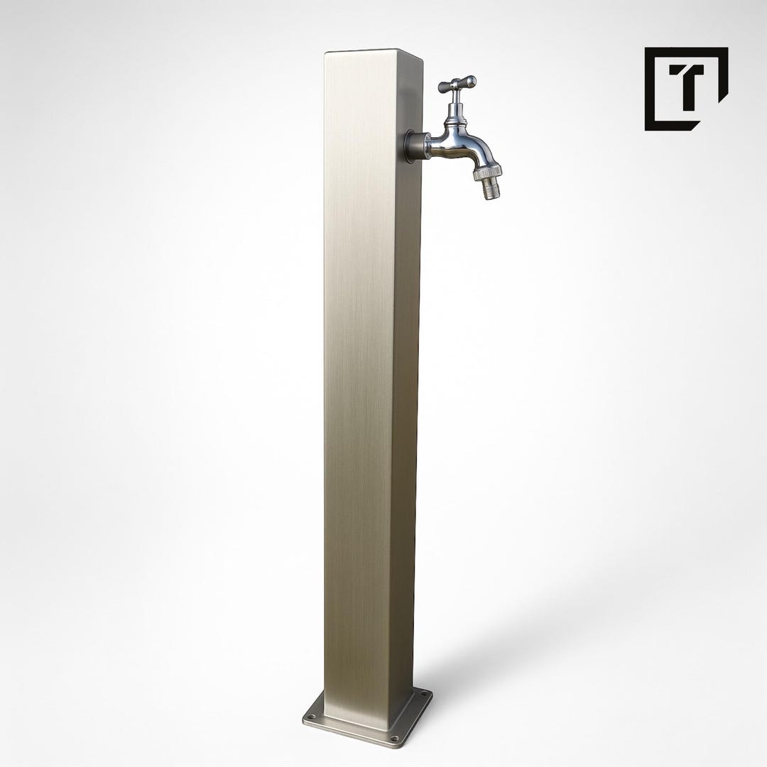 Stainless Steel Garden Water Tap: Freestanding Column Faucet (80x80mm ...