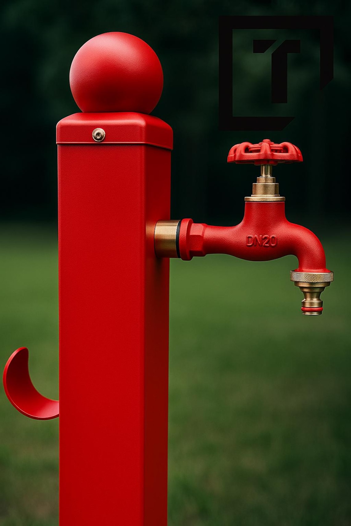 Massive Garden Water Tap: Freestanding Column Faucet, Courtyard Decor ...
