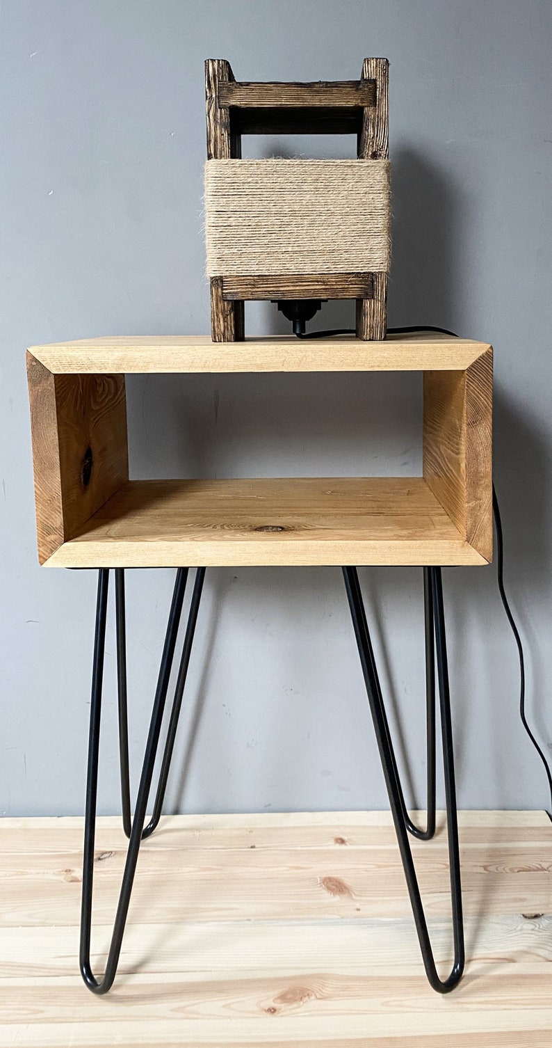 Night Rustical Lamp Wood Holzlampe Desktop Lamp Tabletop | Etsy