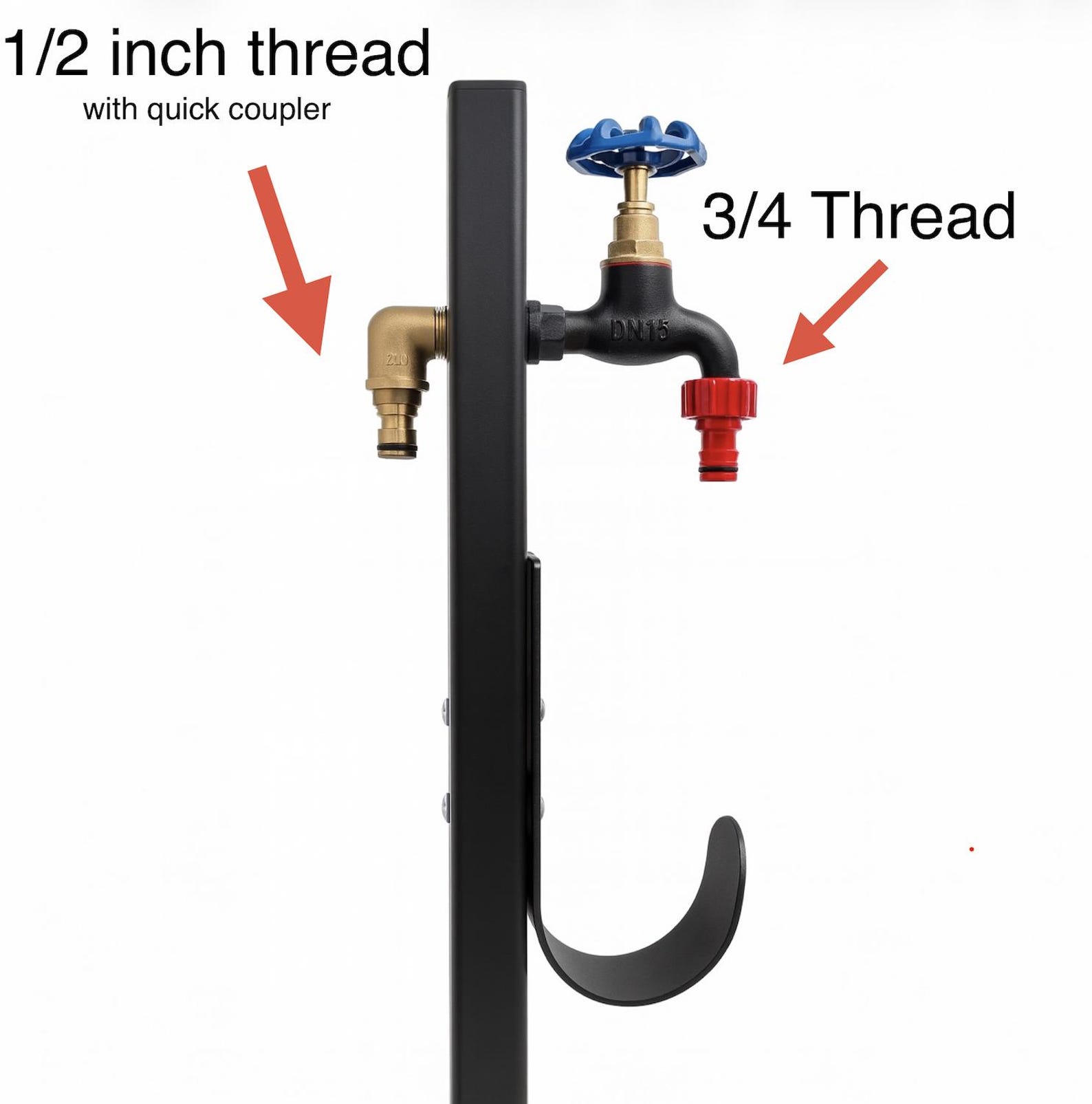 Industrial Garden Tap Stand With Hose Holder: Loft Style Metal Faucet ...
