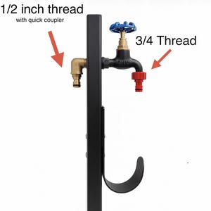 Industrial Garden Tap Stand With Hose Holder: Loft Style Metal Faucet ...