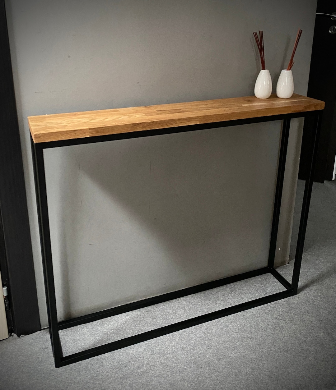 Konsolentisch, Regal Eingangsbereich Holzkonsole Oak Table ...