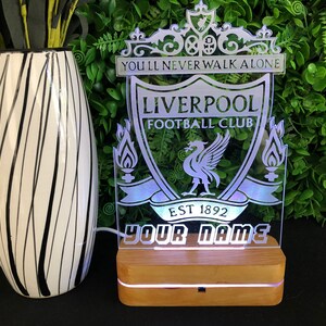 Liverpool night lights 3D Liverpool lights soccer led | Etsy