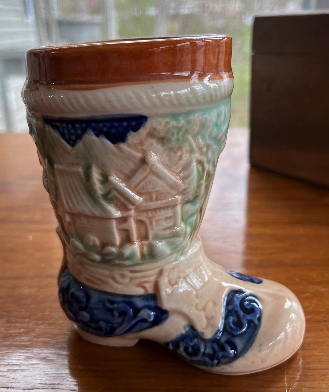 1950's Era Ceramic Boot Planter Made in Japan in the German Scene Style ...