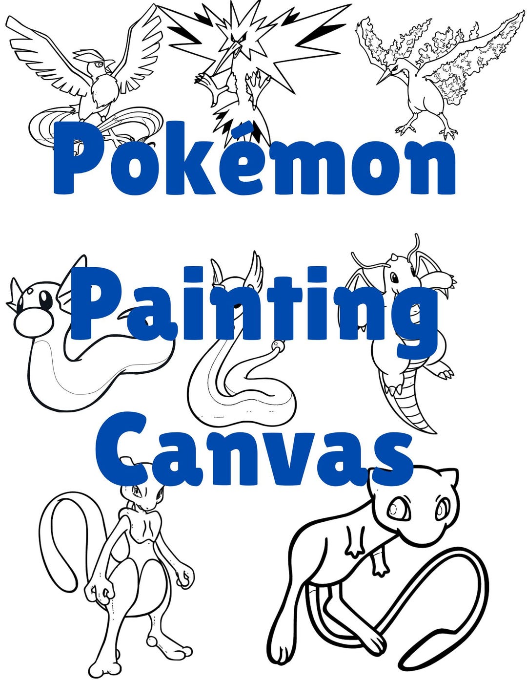 Pokemon Canvas 144-151 - Etsy