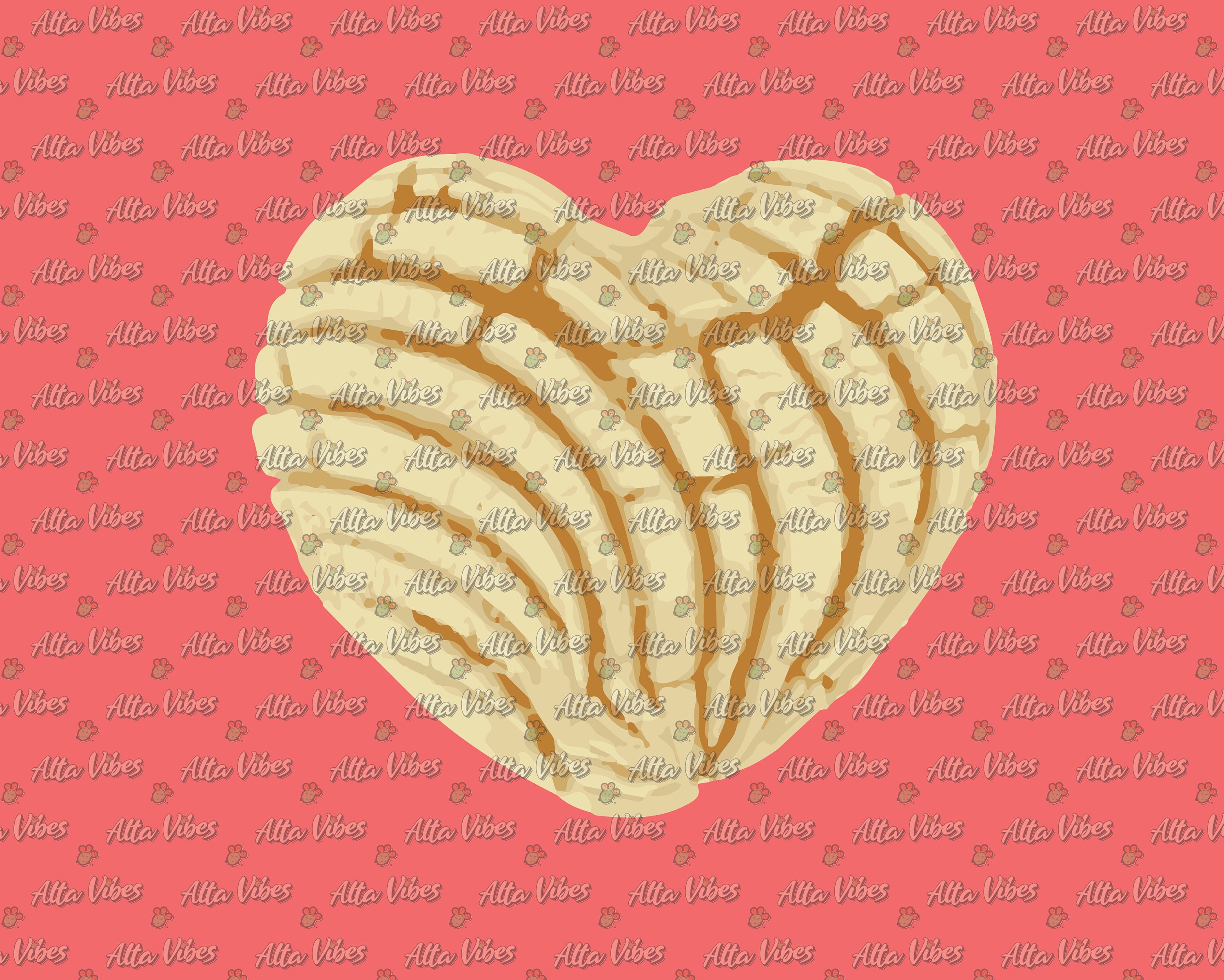 Heart Concha PNG Pack Concha De Corazon Pan Dulce Illustration, Mexican ...