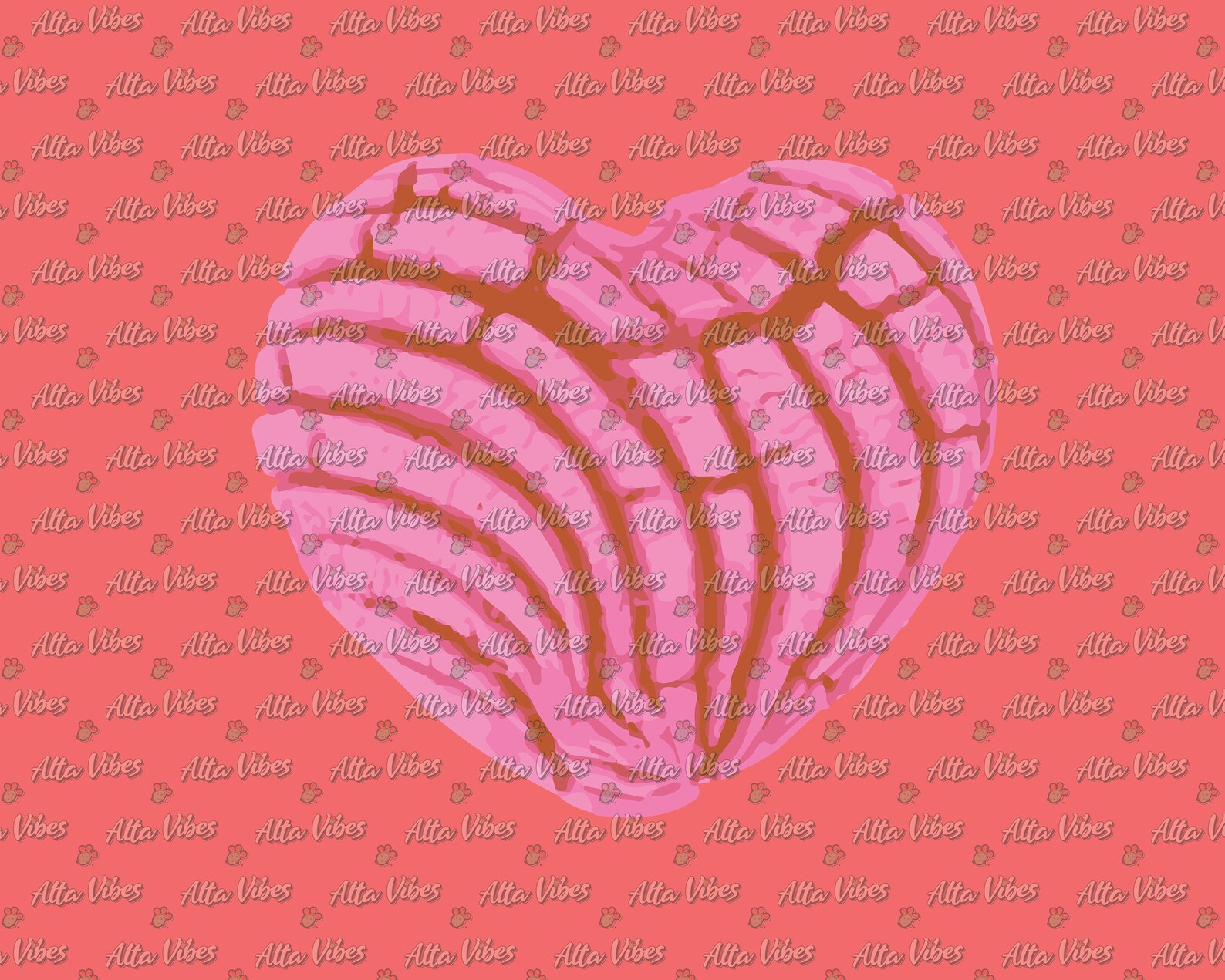 Heart Concha PNG Pack - Concha De Corazon - Pan Dulce Illustration ...