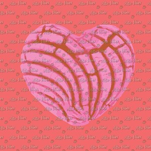 Heart Concha PNG Pack - Concha De Corazon - Pan Dulce Illustration ...