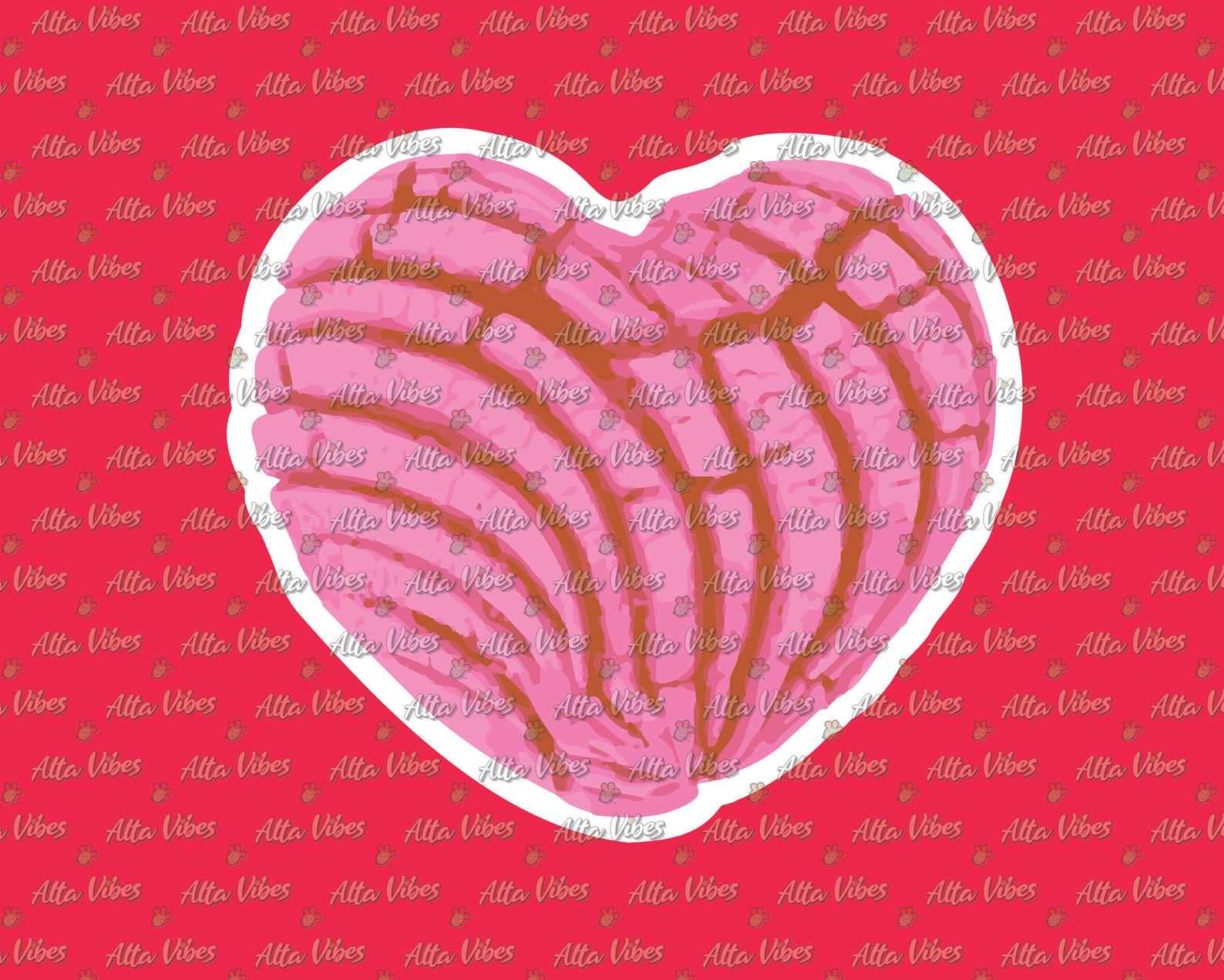 Heart Concha PNG Pack - Concha De Corazon - Pan Dulce Illustration ...