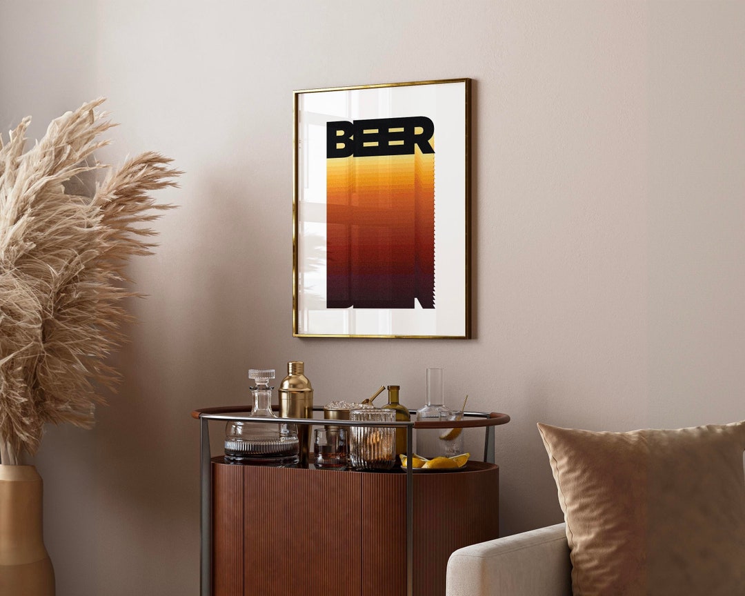 Funny Beer Lover Types and Colors Palette Abstract Minimalist Digital ...