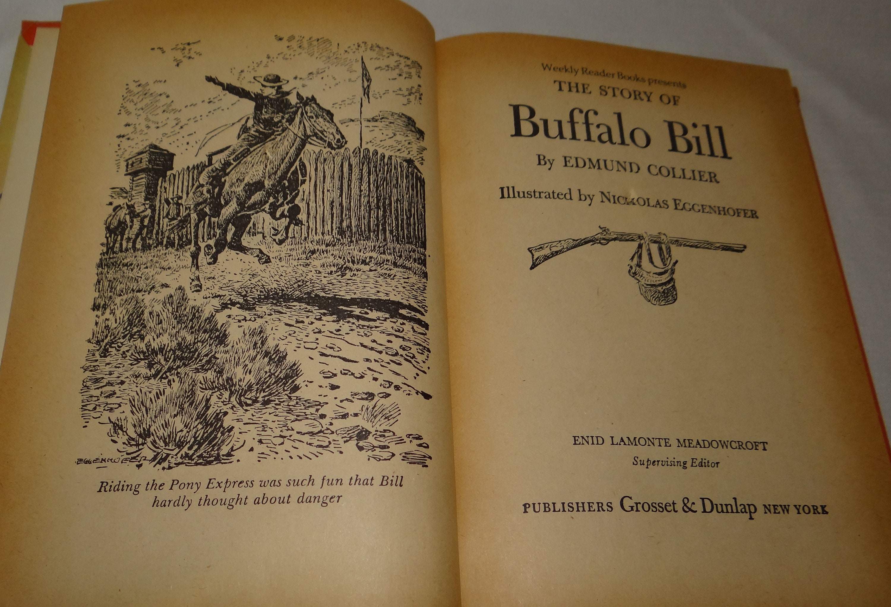 Vintage 1952 HB Buffalo Bill Edmund Collier Signature Libros | Etsy