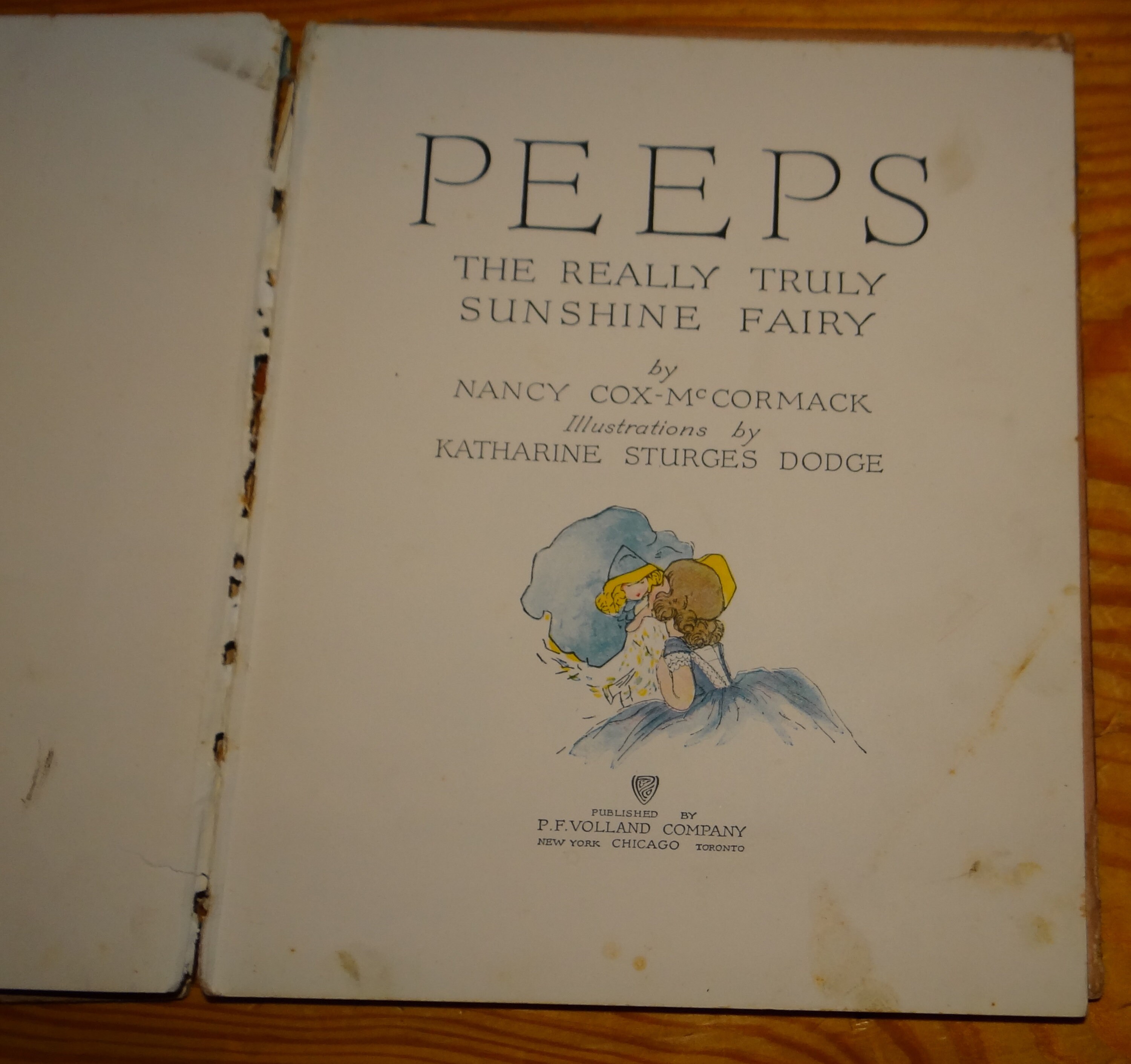 Peeps the Really Truly Sunshine Fairy Antique Children’s Book Nancy Cox ...