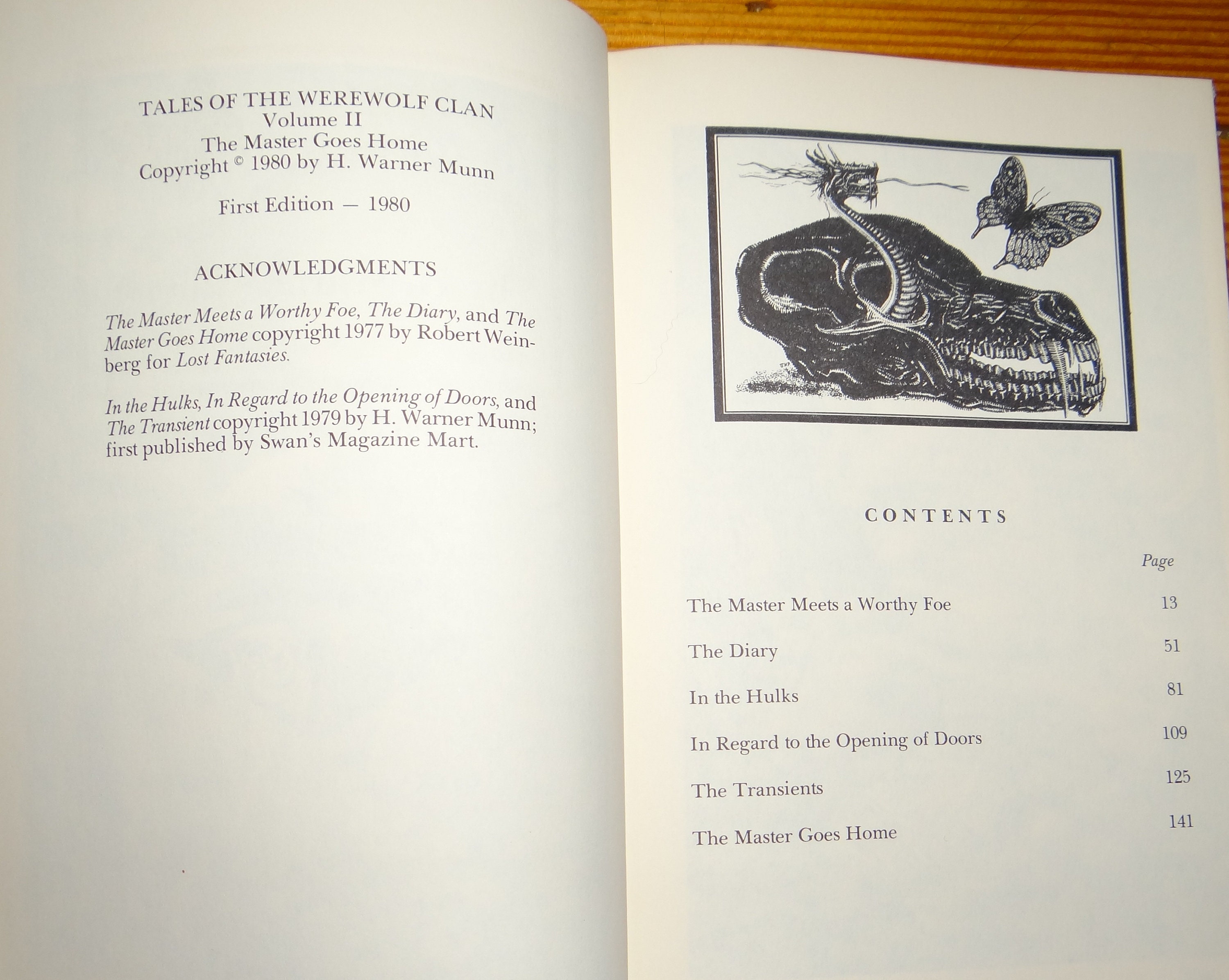 Vintage Fantasy Short Story Collection Tales of the Werewolf Clan ...