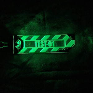 Acrylic LED Gamer Tag Keychain - Etsy