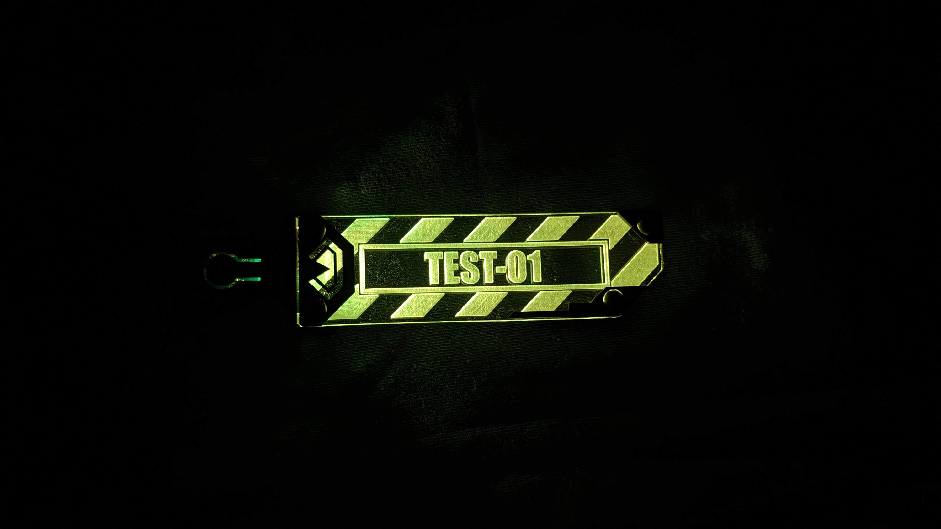 Acrylic LED Gamer Tag Keychain - Etsy