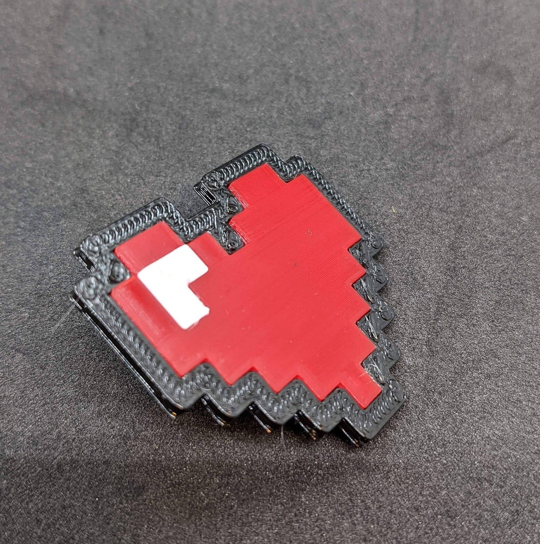 8-bit Heart Pin - Etsy