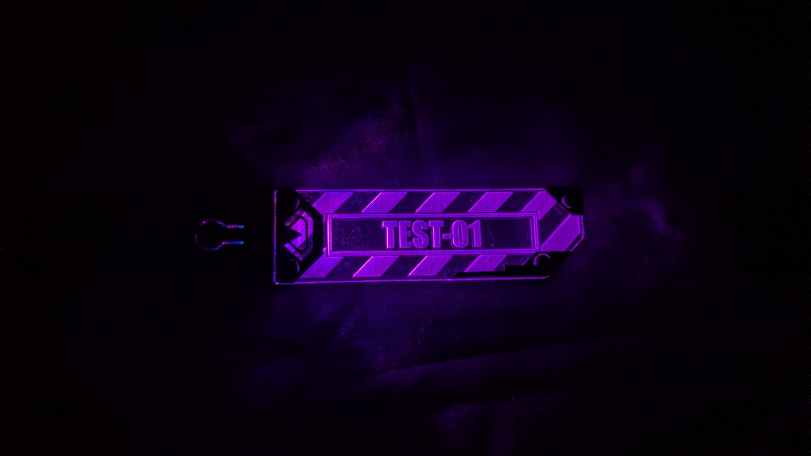 Acrylic LED Gamer Tag Keychain - Etsy