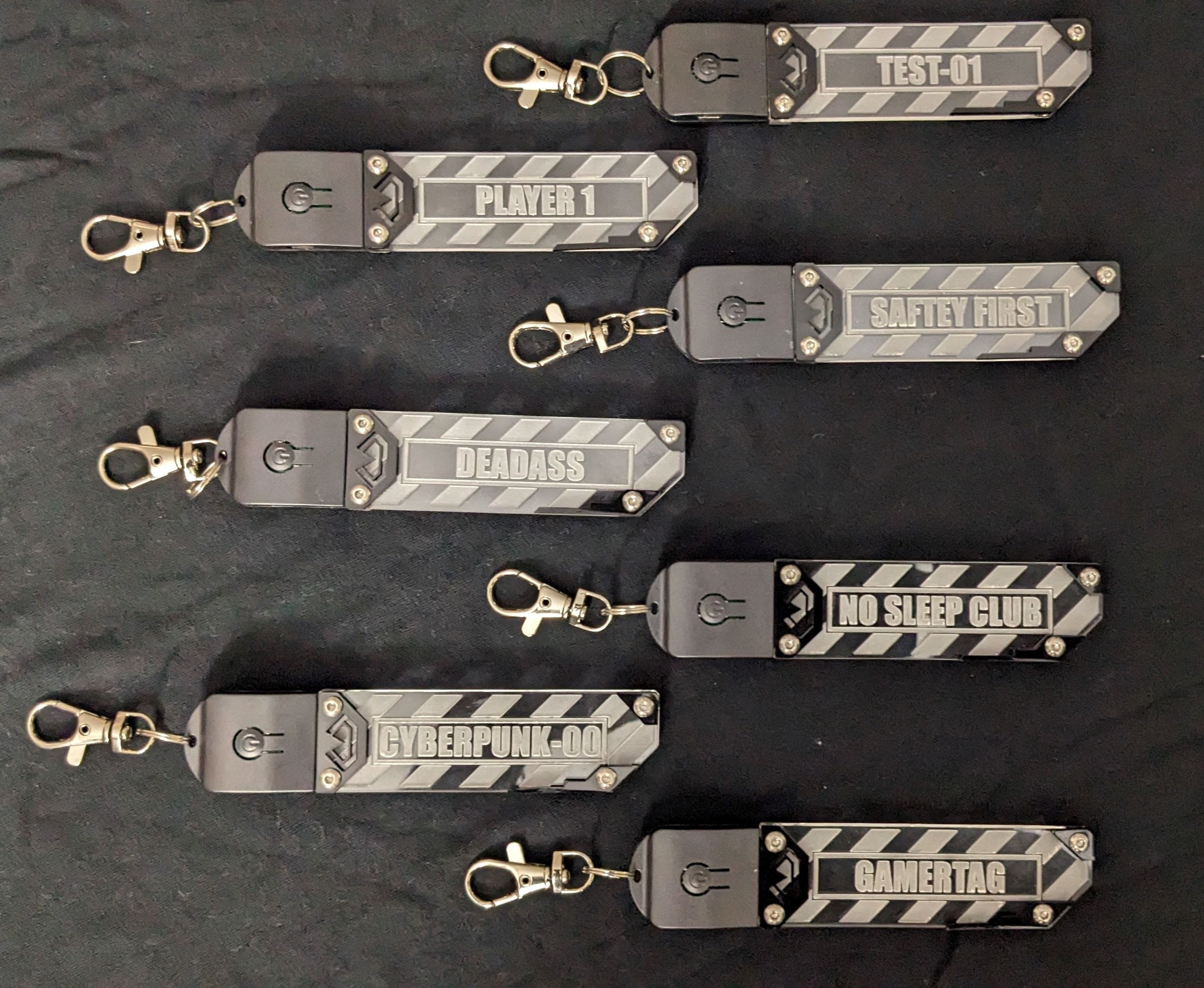 Acrylic LED Gamer Tag Keychain - Etsy