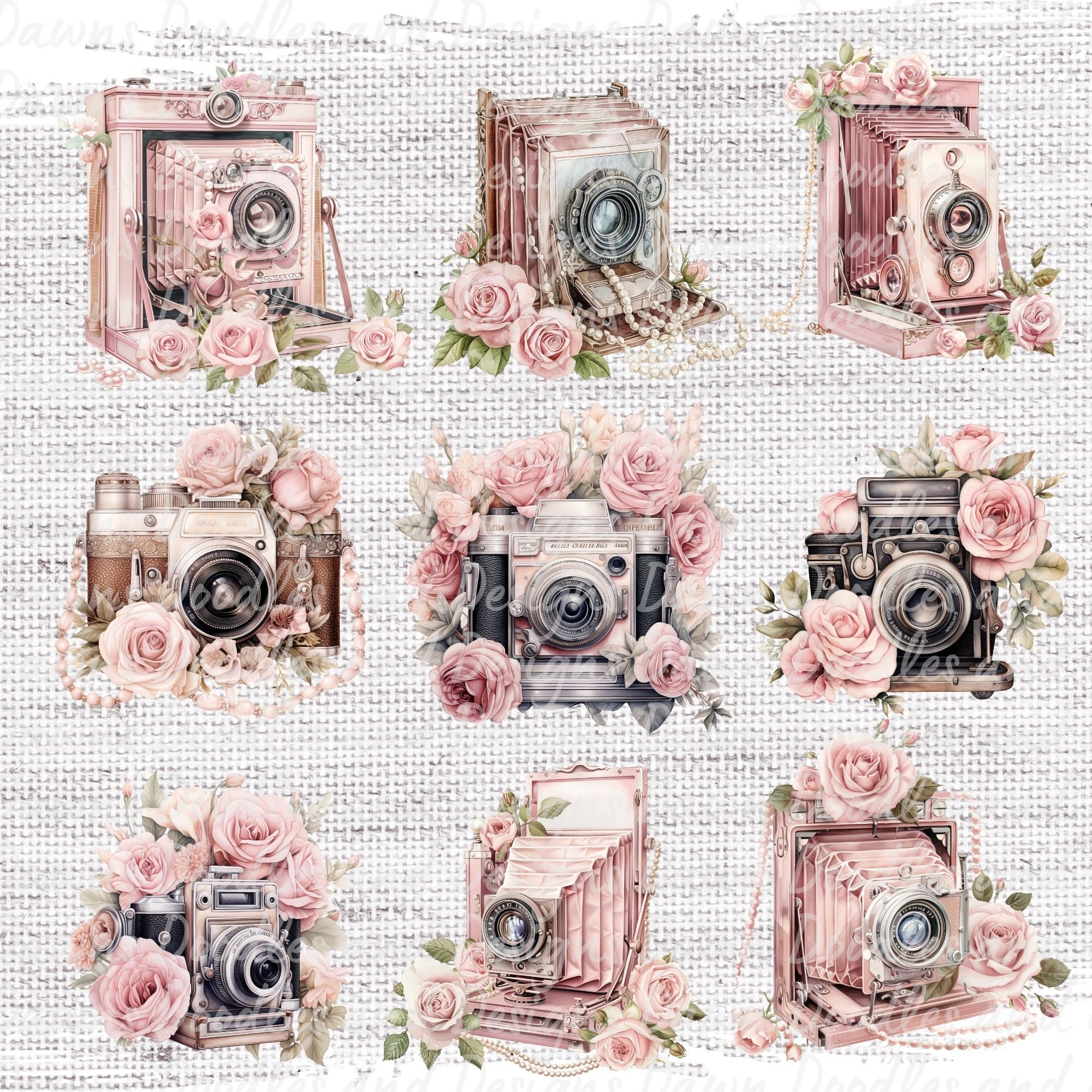 Vintage Camera Clipart ~ Digital Download ~ Vintage Funiture ~ Antique ...