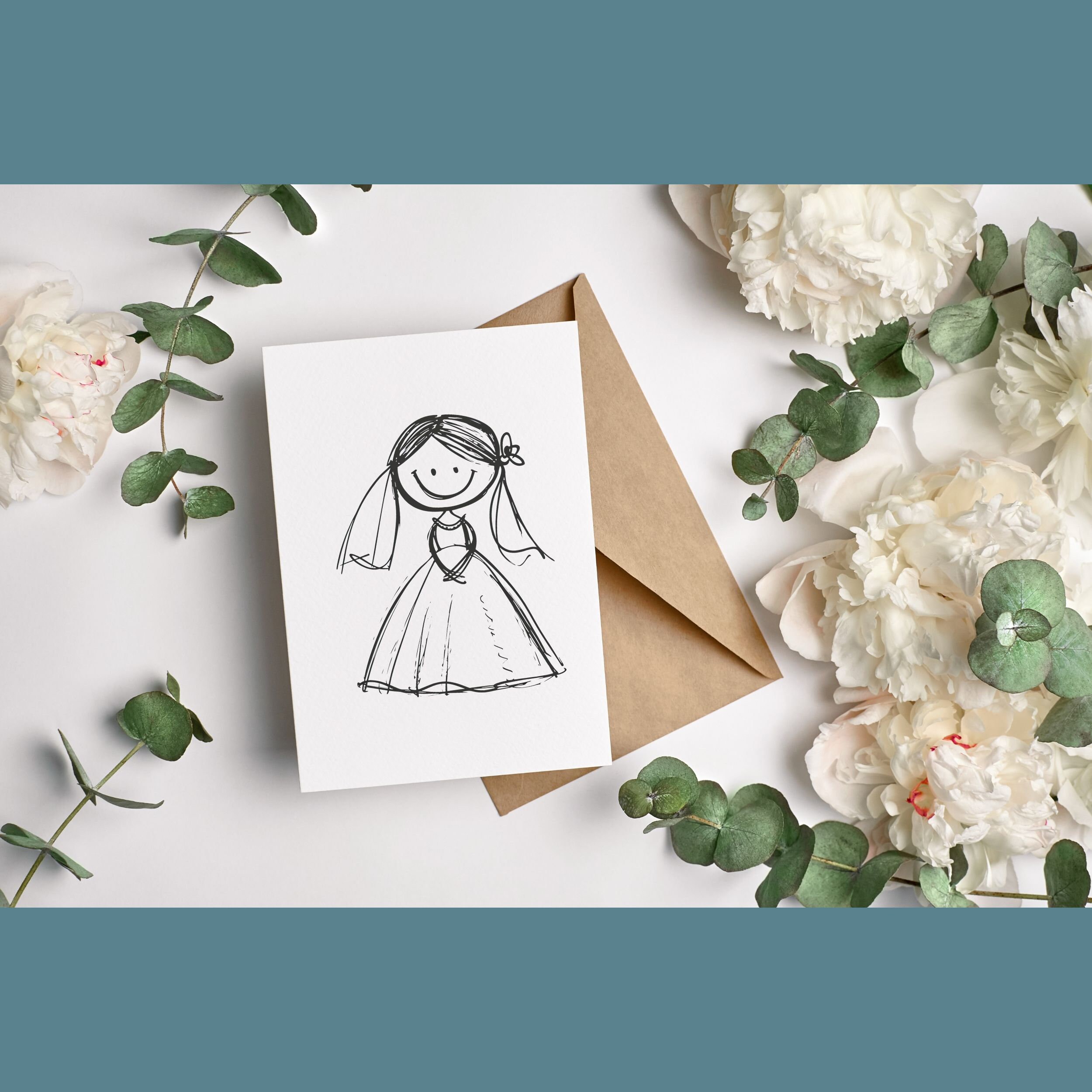 Whimsical Bride Doodle Bundle ~ Wedding Clip Art ~ DIY Wedding~ Wedding ...