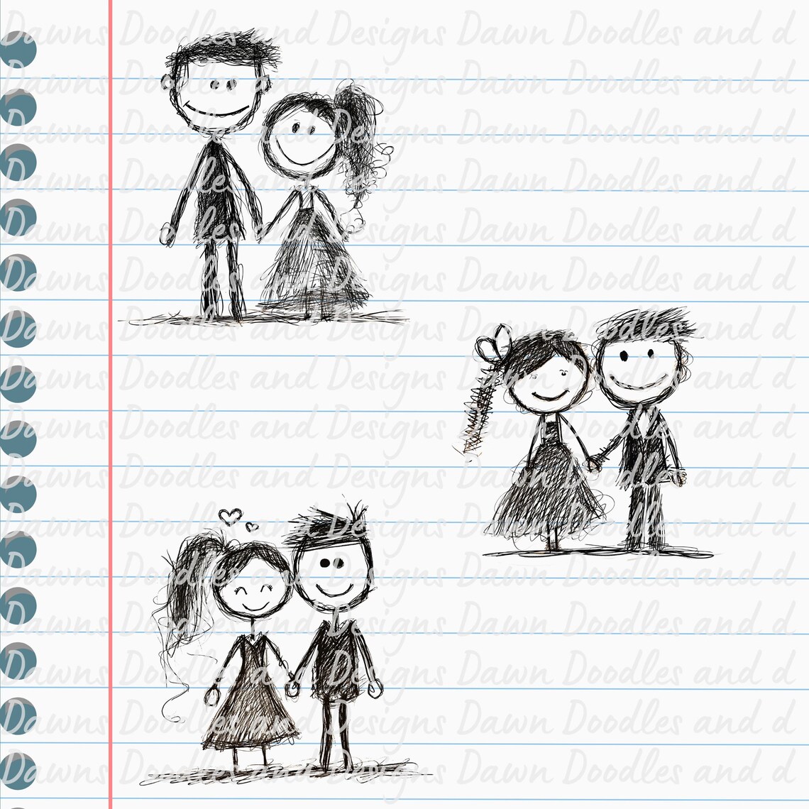 Whimsical Wedding Doodle Bundle ~ Wedding Clip Art ~ DIY Wedding ...