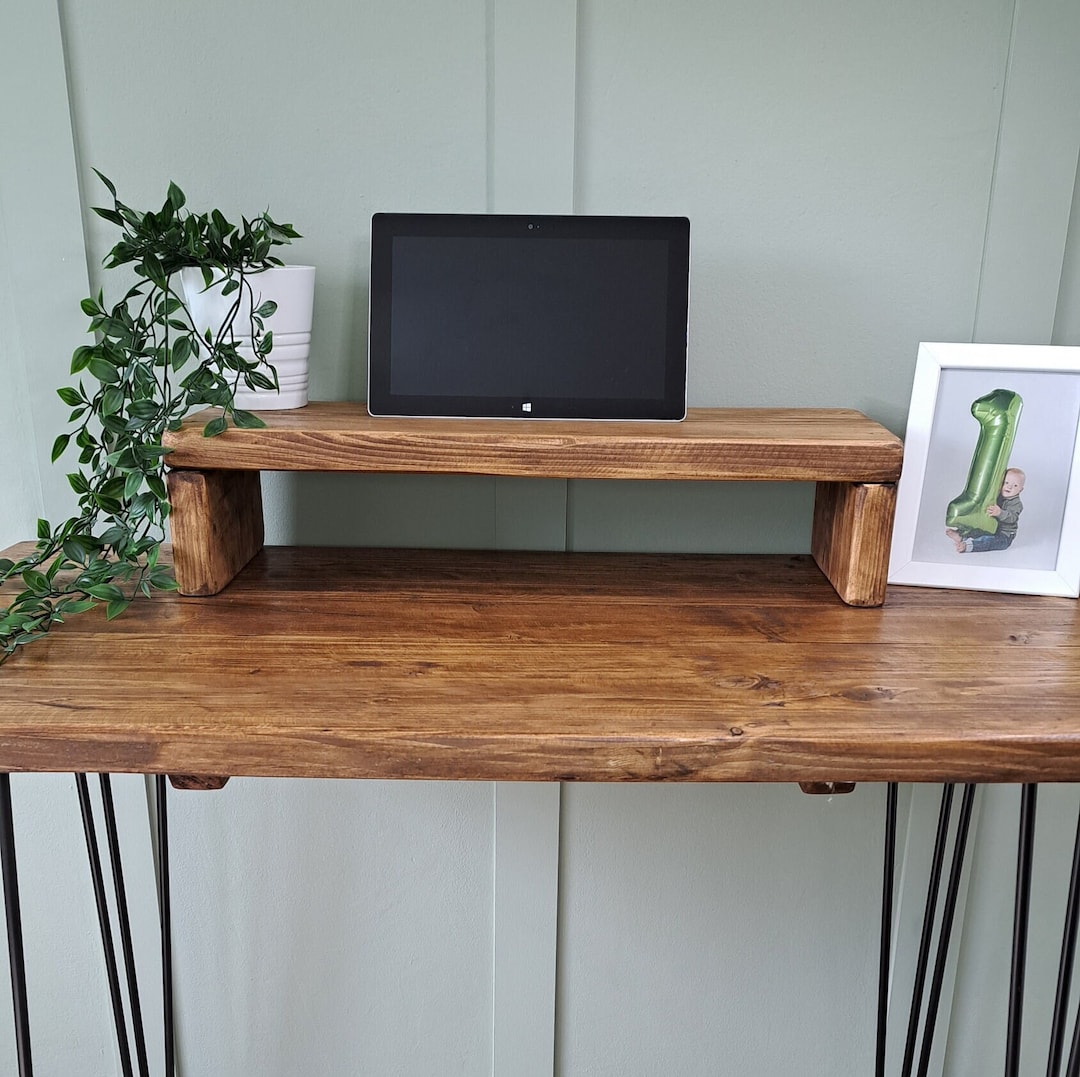 Monitor Stand | Wooden Riser | Monitor Riser | Desk Accessories ...