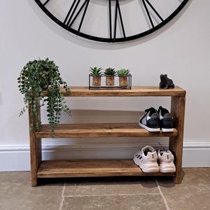 Shoe Rack | Rustic Shoe Rack | Wooden Shoe Rack | Shoe Bench | Shoe ...