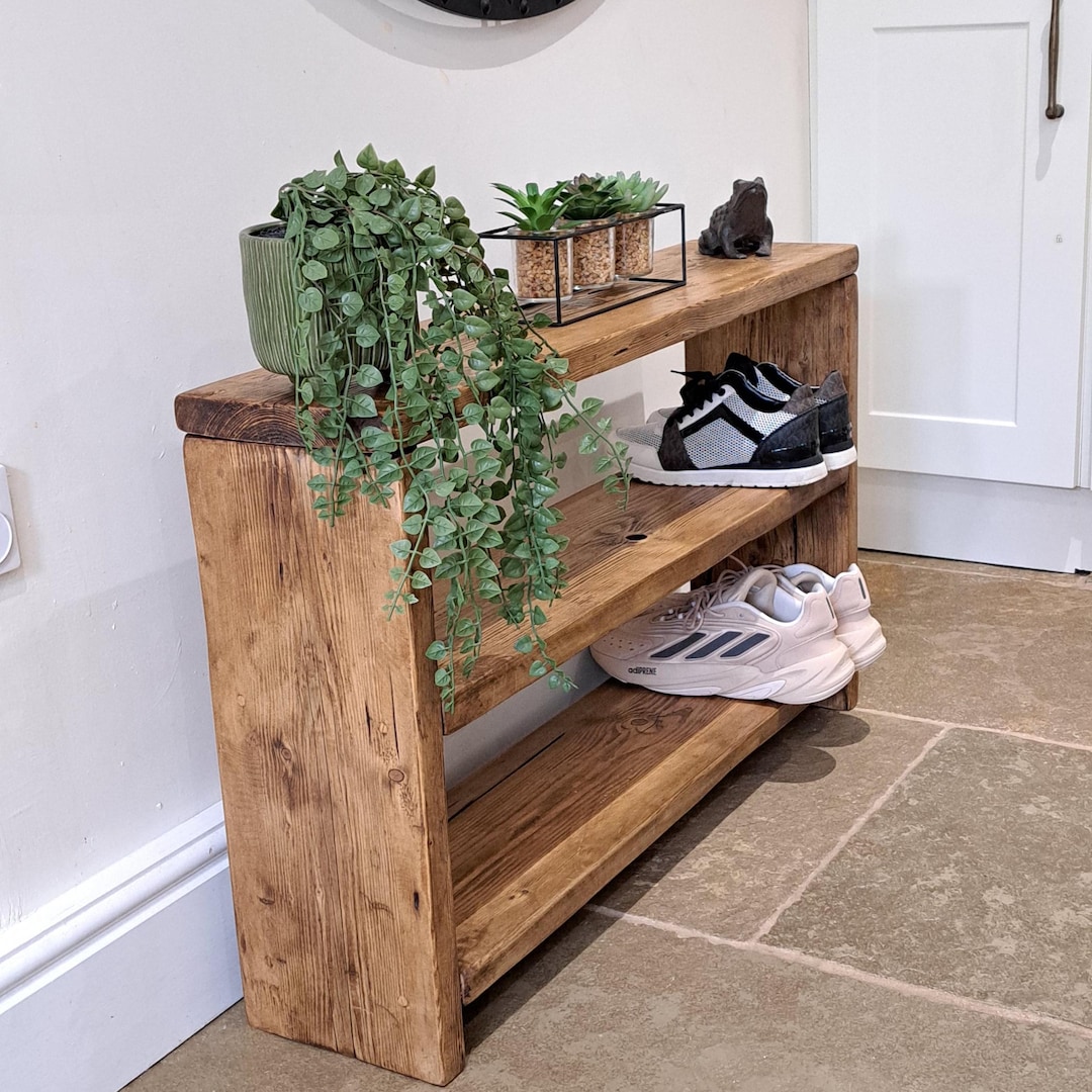 Shoe Rack | Rustic Shoe Rack | Wooden Shoe Rack | Shoe Bench | Shoe ...