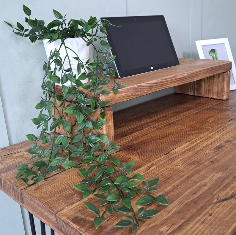 Monitor Stand Wooden Riser Monitor Riser Desk - Etsy