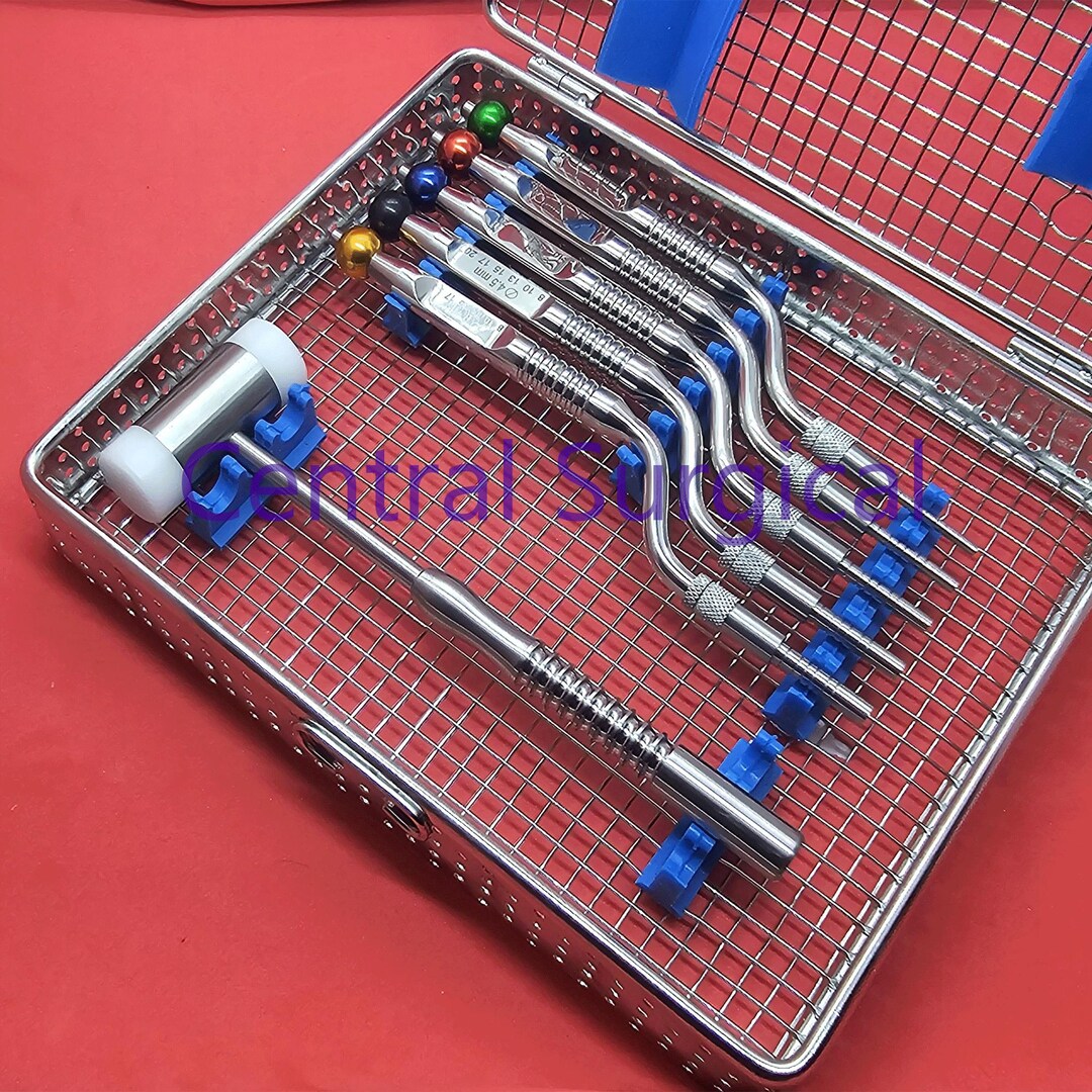 Sinus Lift Osteotomes Kit 6 Pcs Curved off Set Concave for Dental ...