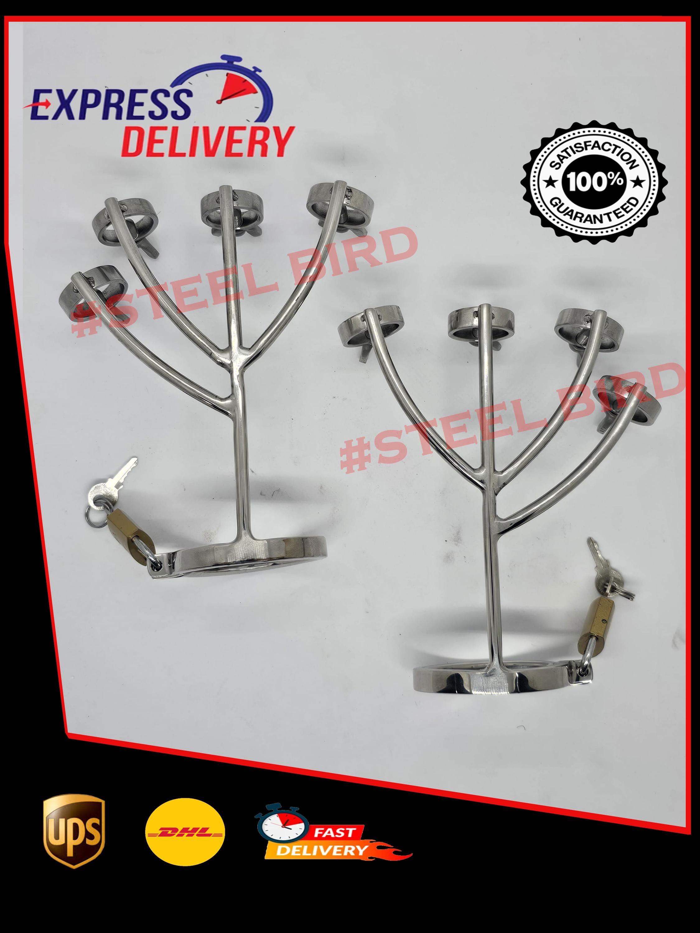 Kinky BDSM Hand Trap Restraints With Torture Finger Clamps – Fetish ...