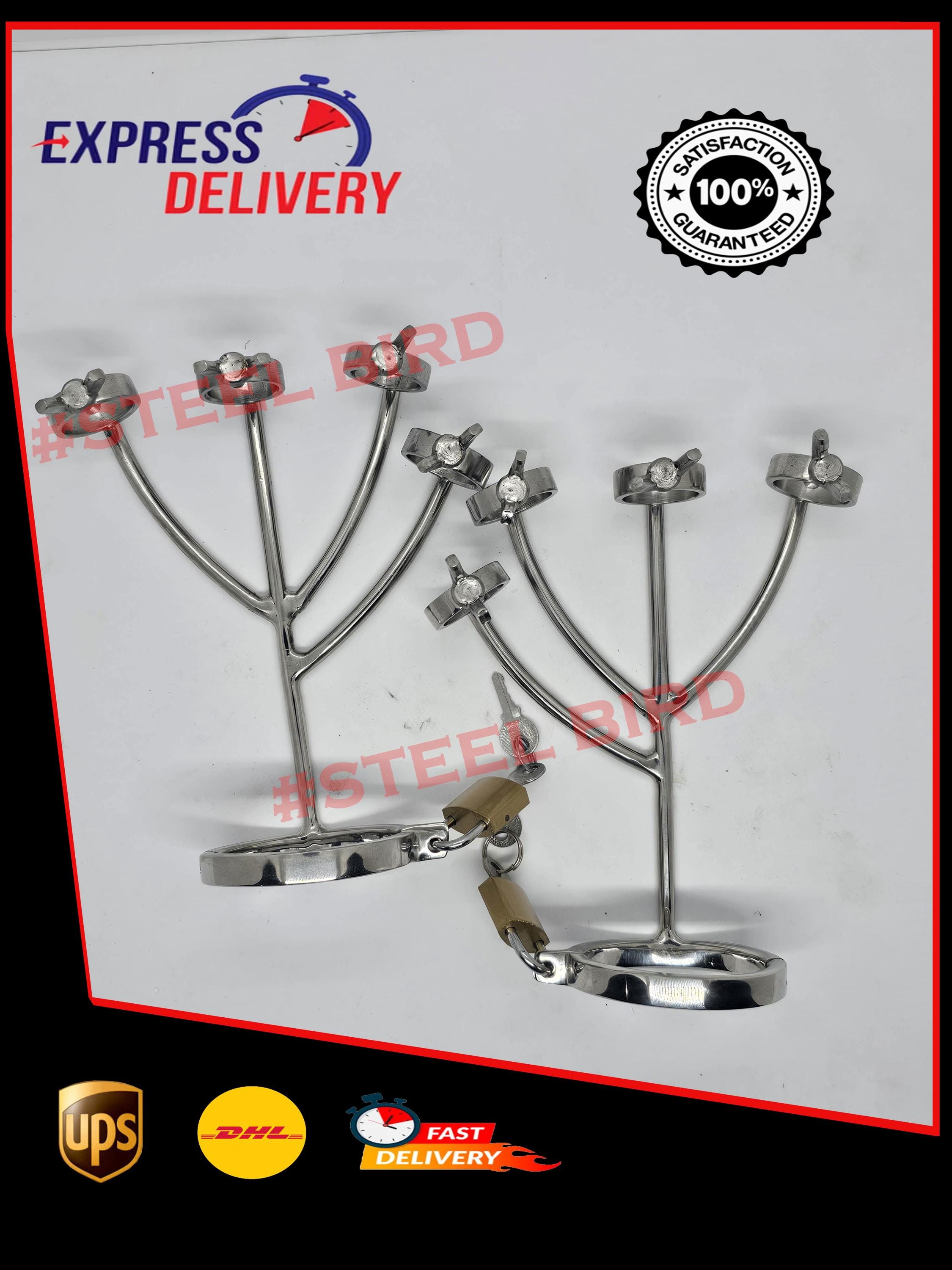 Kinky BDSM Hand Trap Restraints With Torture Finger Clamps – Fetish ...