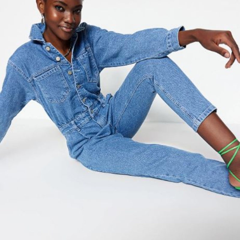 Denim Romper - Etsy