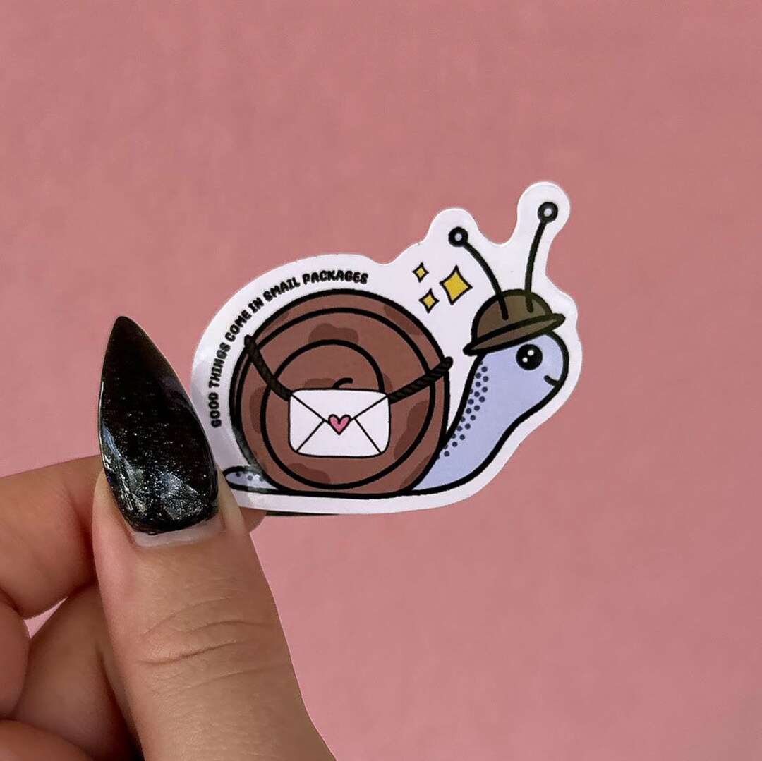 Snail Waterproof Die Cut Vinyl Sticker Mail Carrier Sticker Cute ...