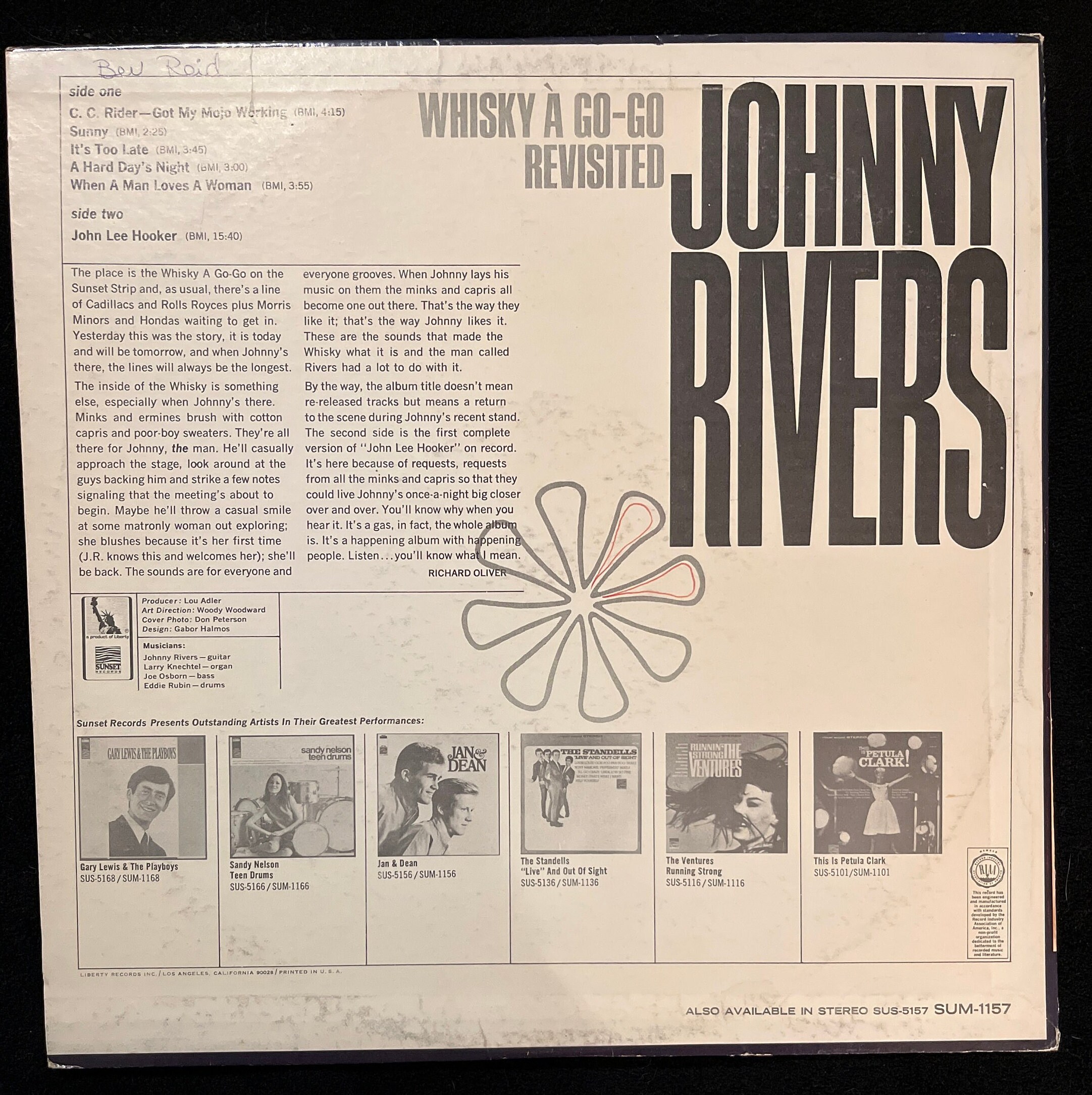 Johnny Rivers Whiskey A Go-go Revisited 1967 - Etsy