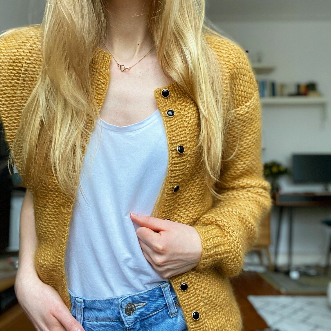 Knitting Pattern German - Gwenynen Cardi - Flat Knit for Beginners - Etsy