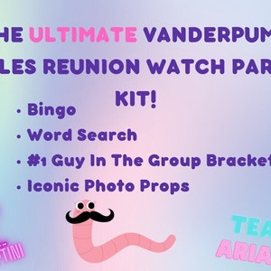 The Ultimate Vanderpump Rules Reunion Watch Party Kit! (bingo, Bracket ...