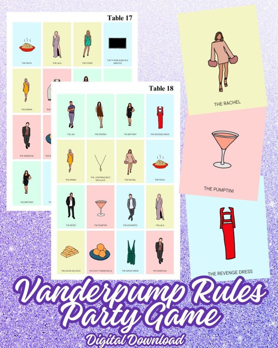 Vanderpump Rules Party Game-digital DOWNLOAD - Etsy