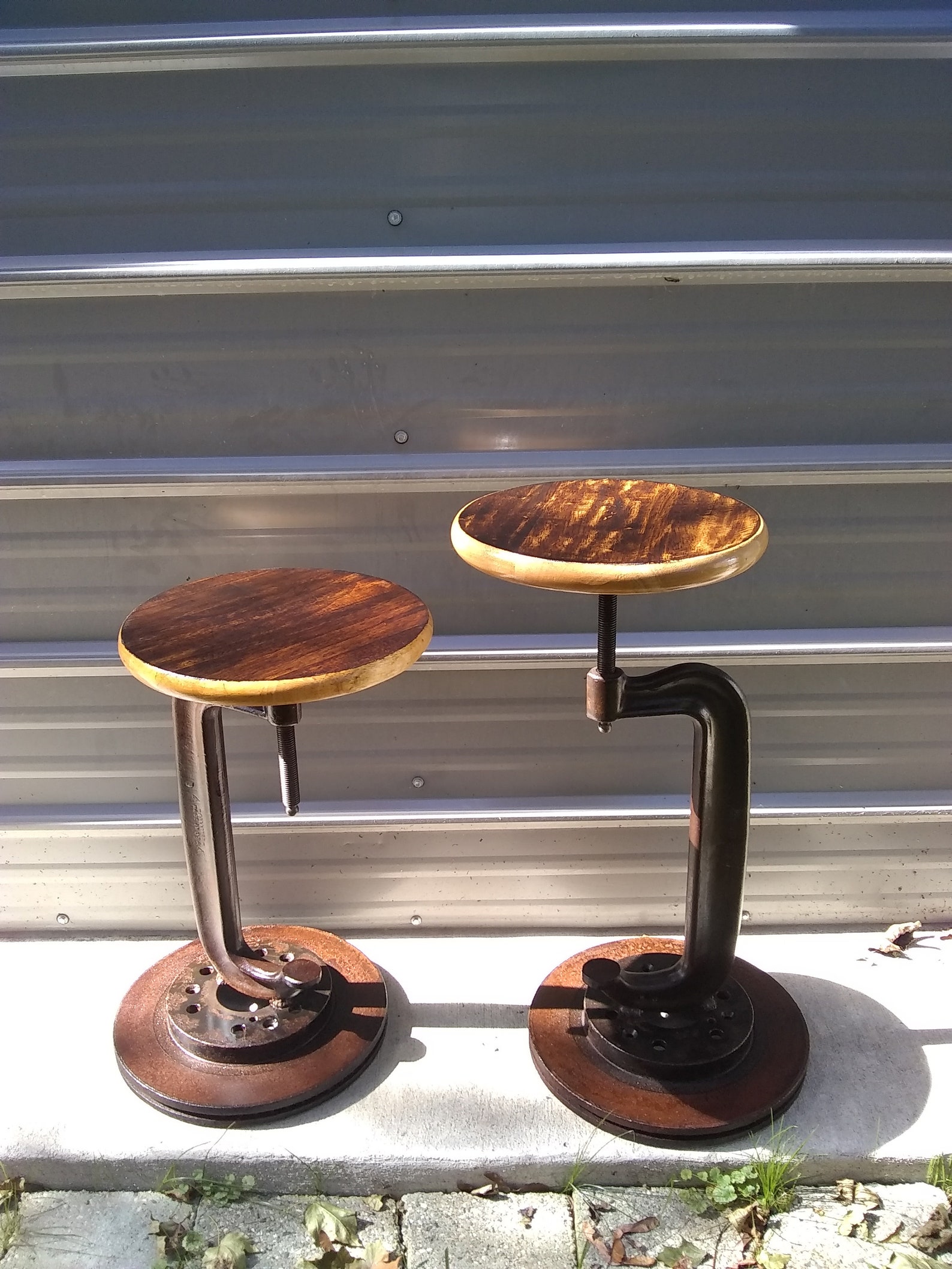 Made in USA C-clamp Industrial Table Stand Stool Art - Etsy