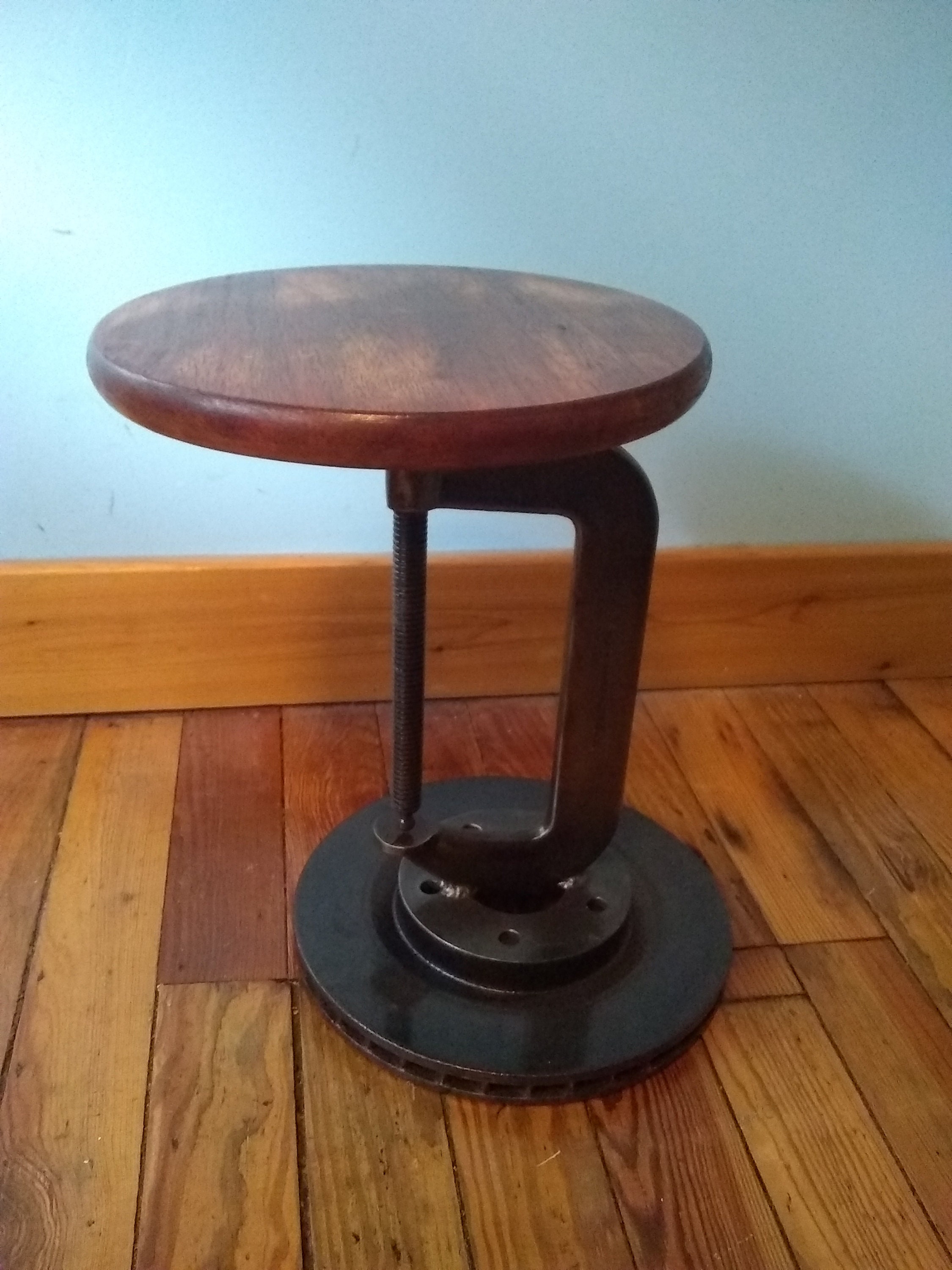 Made in USA C-clamp Industrial Table Stand Stool Art | Etsy