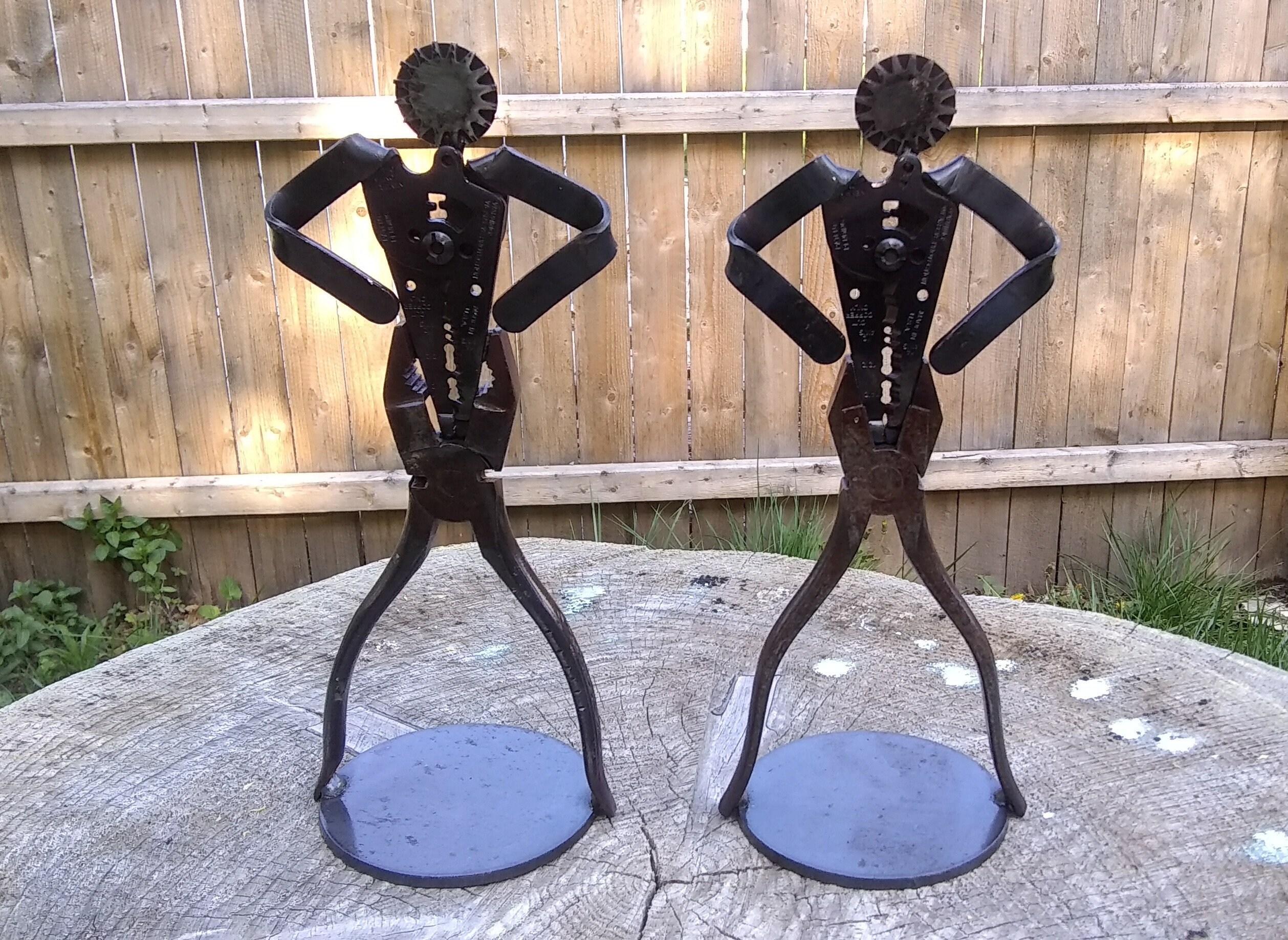 Made in USA Body Builder Muscle Man Strong Repurposed, Upcycled, Scrap ...