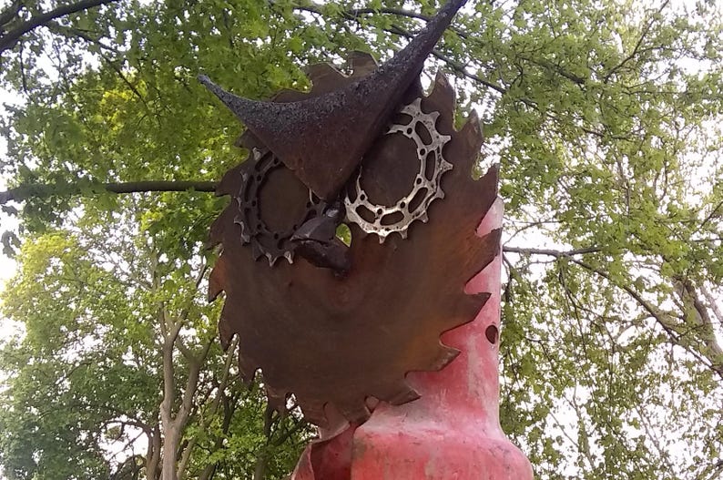 Great Horned Owl, 8"x7", Made in USA Repurposed, Upcycled, Scrap Metal ...