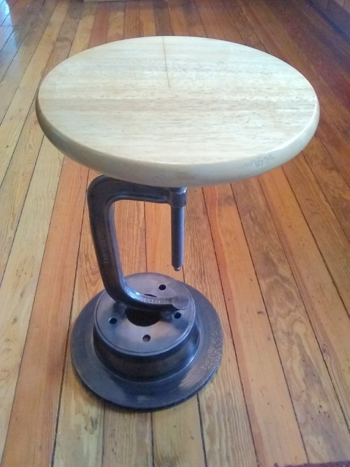 Made in USA C-clamp Industrial Table Stand Stool Art - Etsy