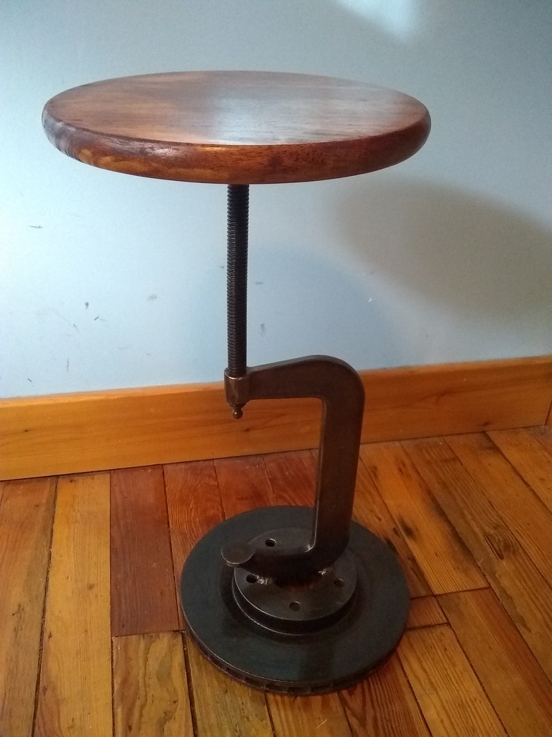 Made in USA C-clamp Industrial Table Stand Stool Art - Etsy