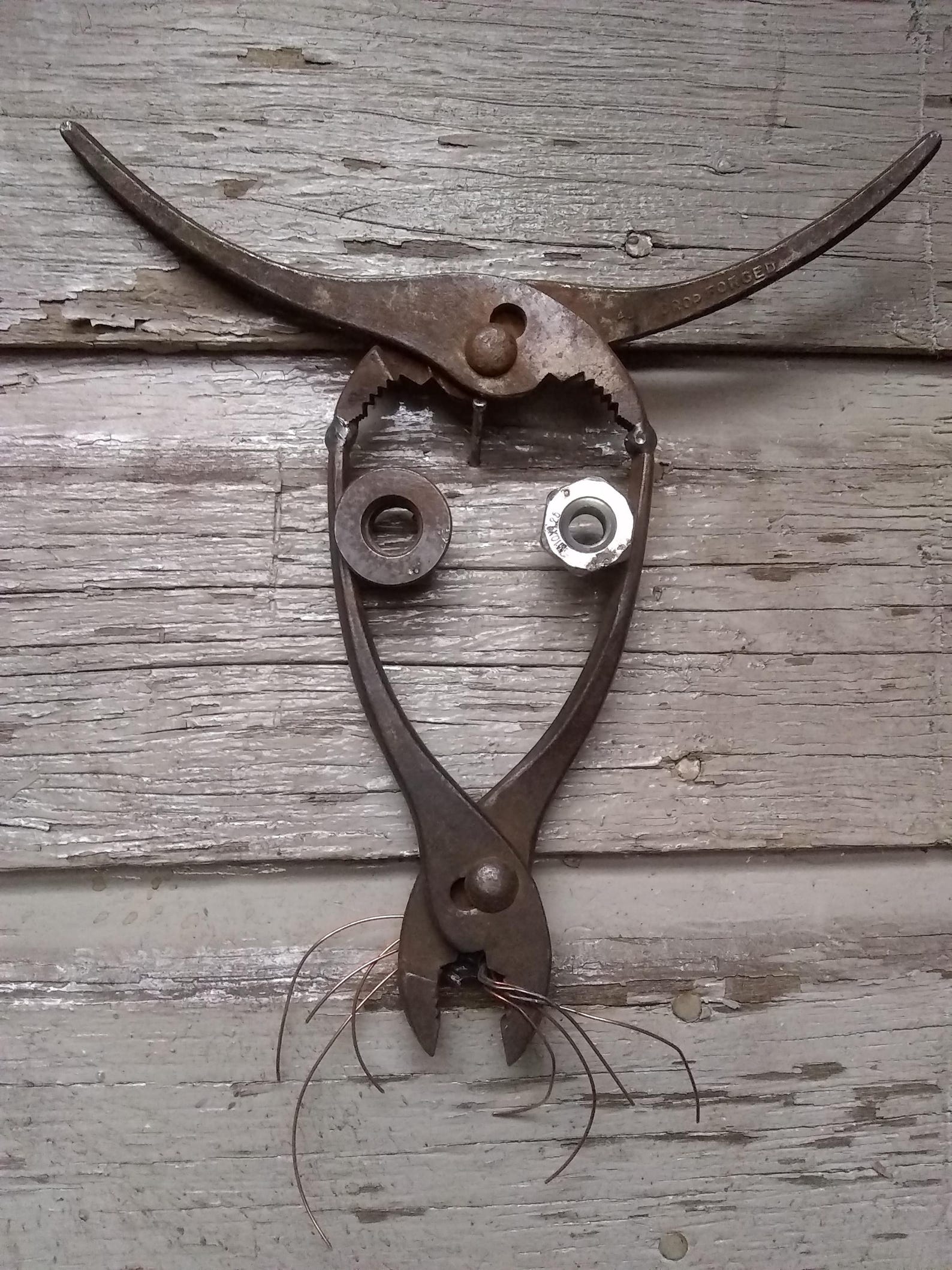 Made in USA Cow Bull Farm Repurposed, Upcycled, Scrap Metal, Industrial ...