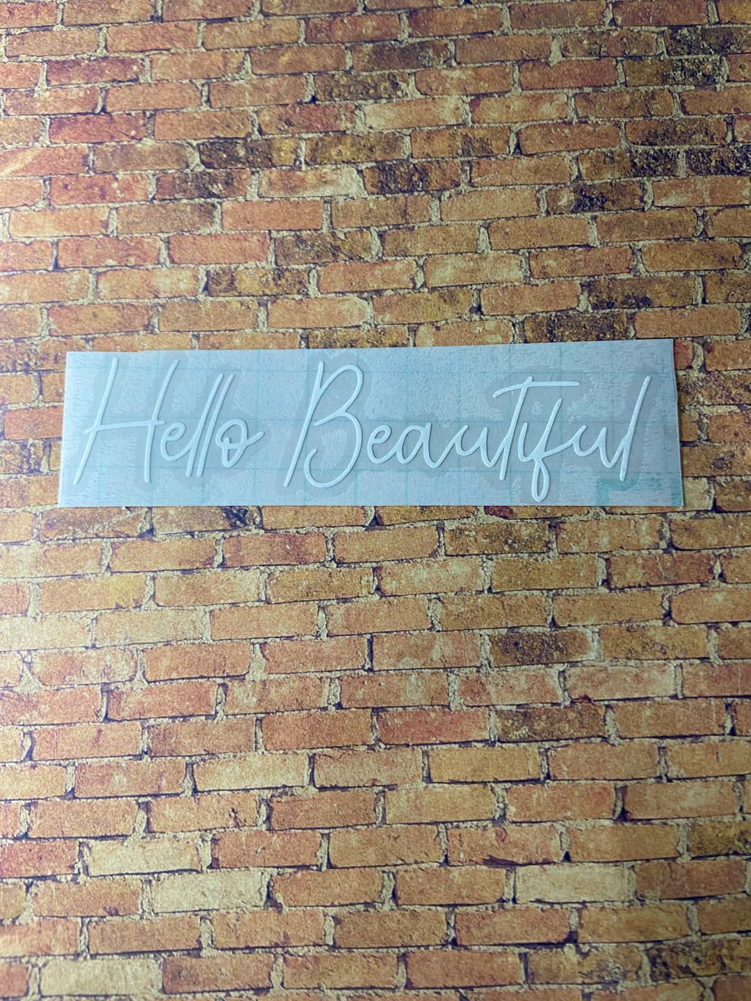 Hello Beautiful Mirror Decal - Etsy