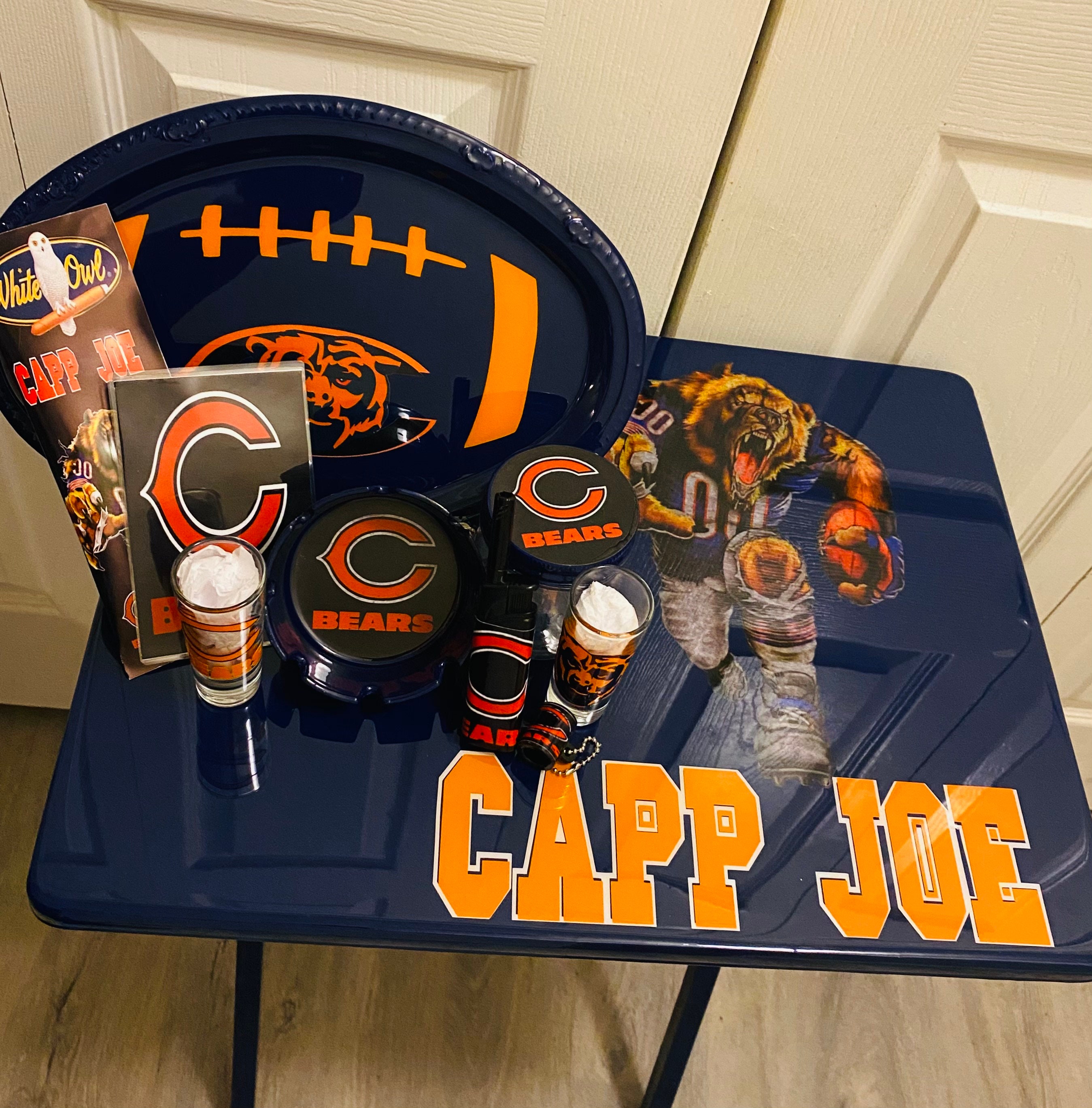 Custom Tv Tray Table and Matching Smoke Tray Set - Etsy