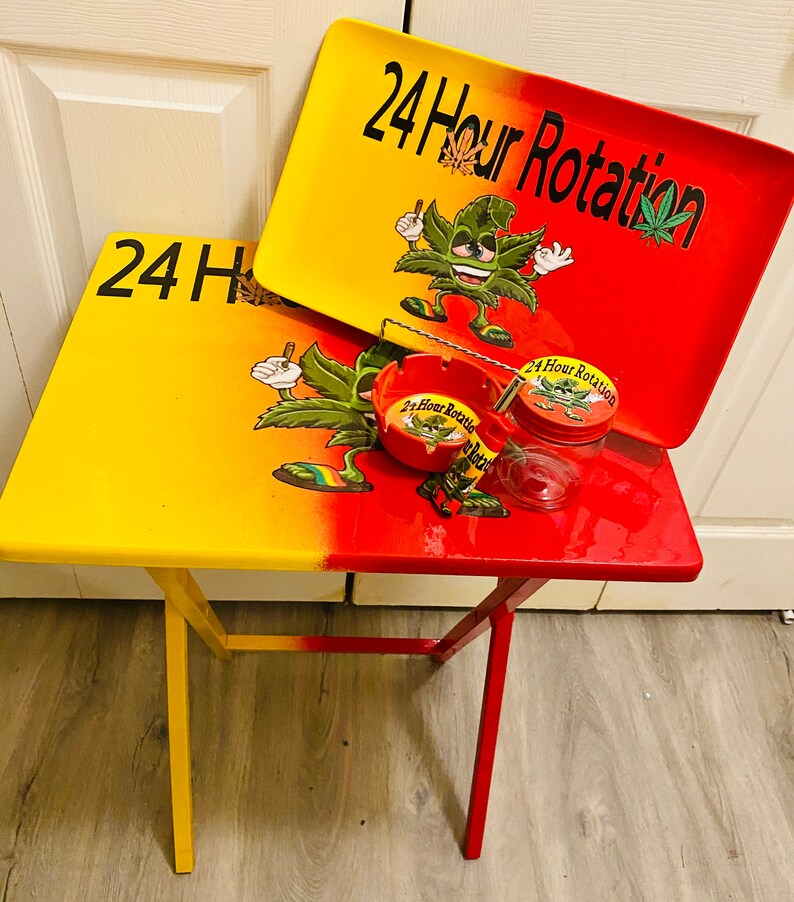 Custom Tv Tray Table and Matching Smoke Tray Set - Etsy