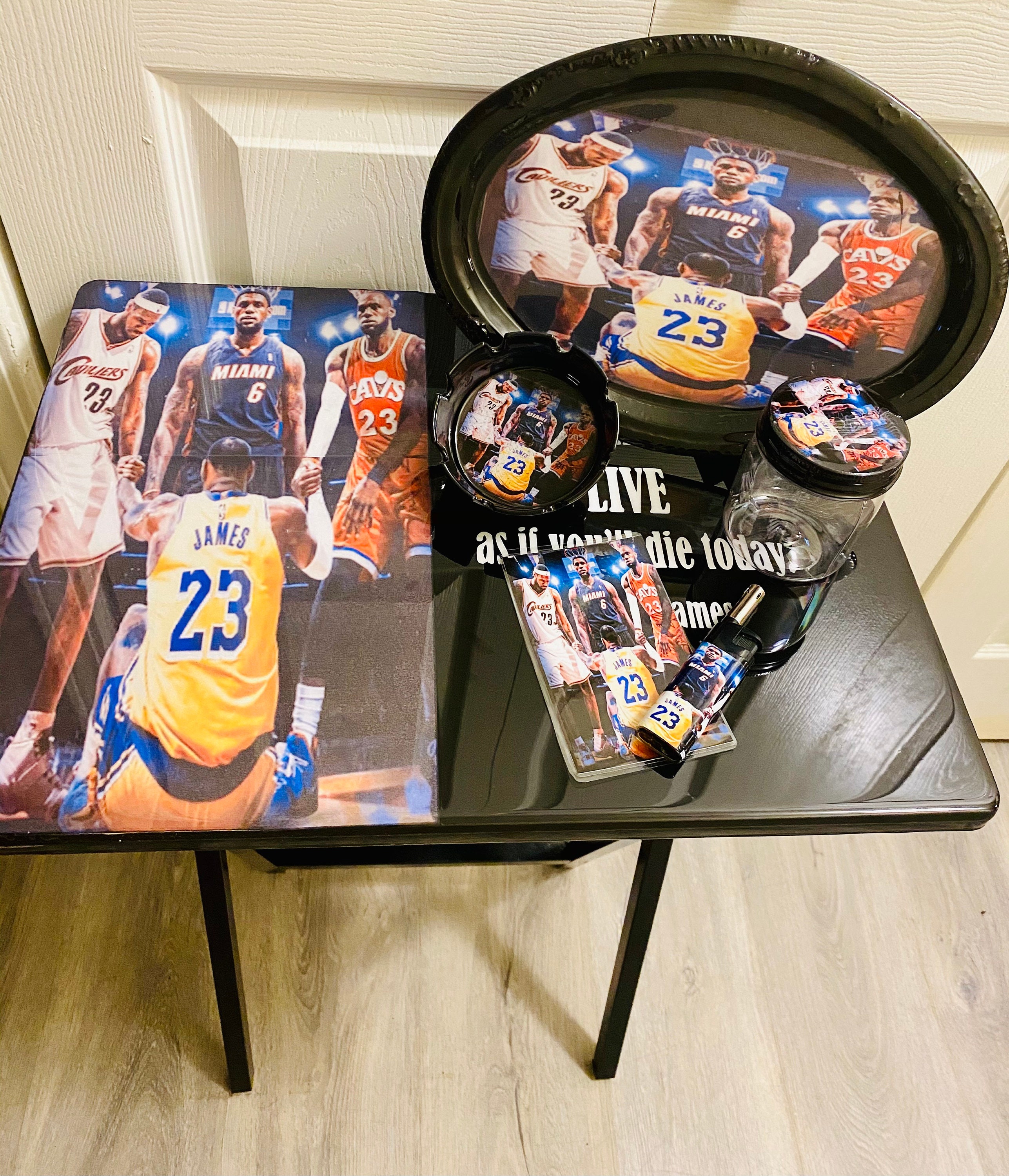 Custom Tv Tray Table and Matching Smoke Tray Set - Etsy